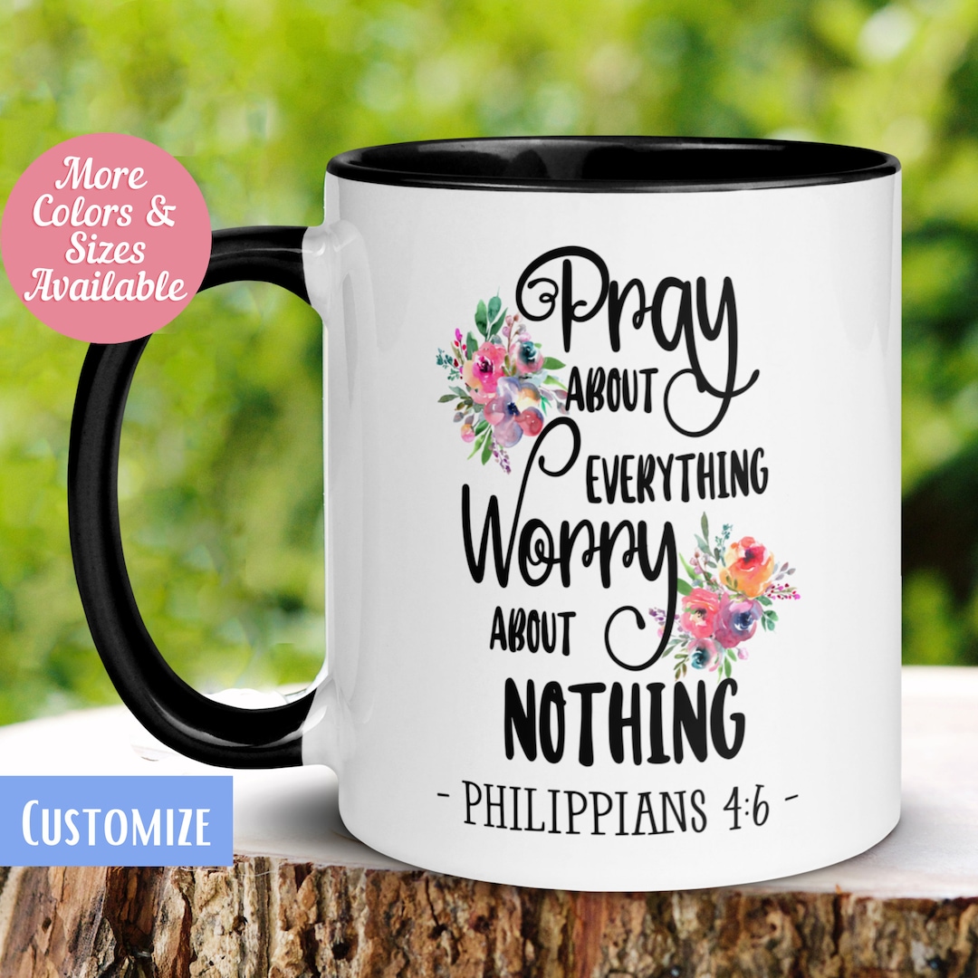 Christian Gifts, Christian Mugs, Scripture Mug, Philippians 4:6 ...