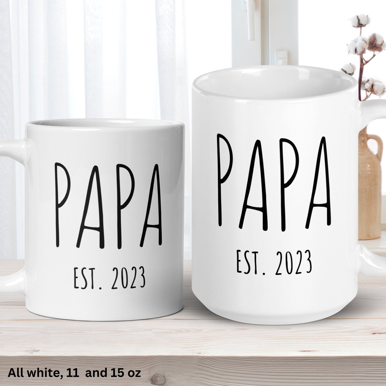 Personalized Papa Mug, Father's Day Gift, Grandpa Coffee Mug - Etsy