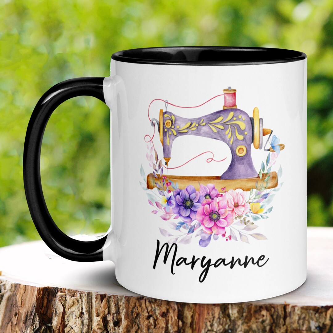 Personalized Sewing Mug, Name Mug, Custom Sewing Gift, Seamstress Gifts ...