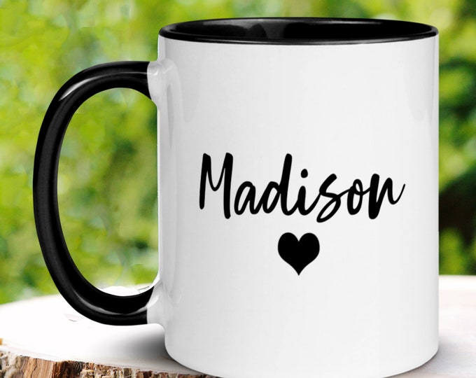 Name Mug, Initial Letter Mug, 15 Oz 11 Oz, Monogram Mug, Floral ...