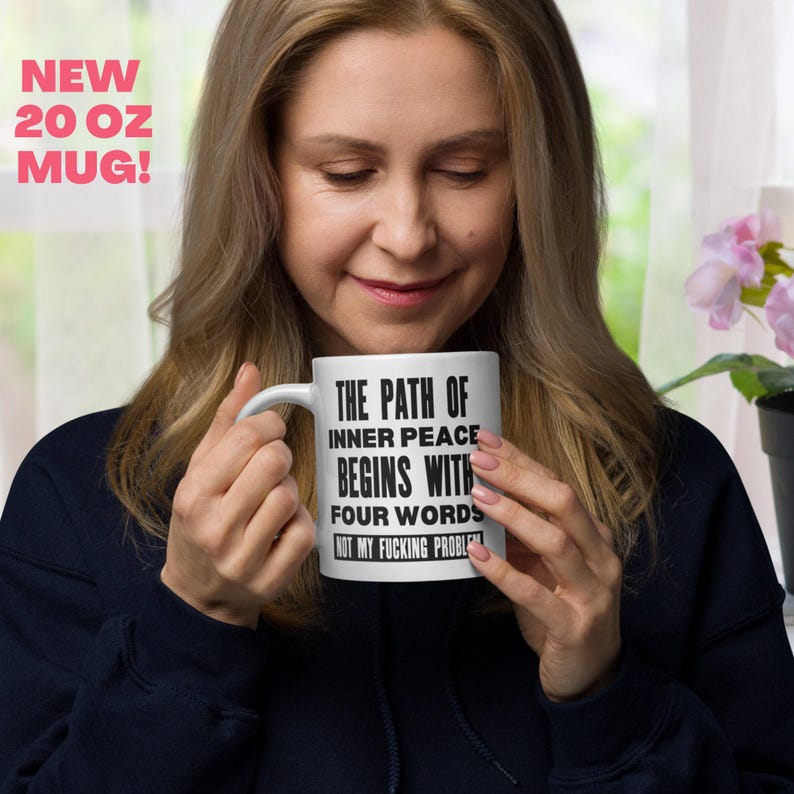 Funny Ceramic Coffee Mug, Inner Peace Gift - Etsy