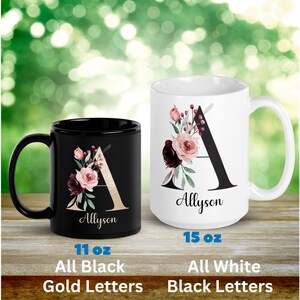 Name Mug Initial Letter Mug 15 Oz 11 Oz Monogram Mug - Etsy