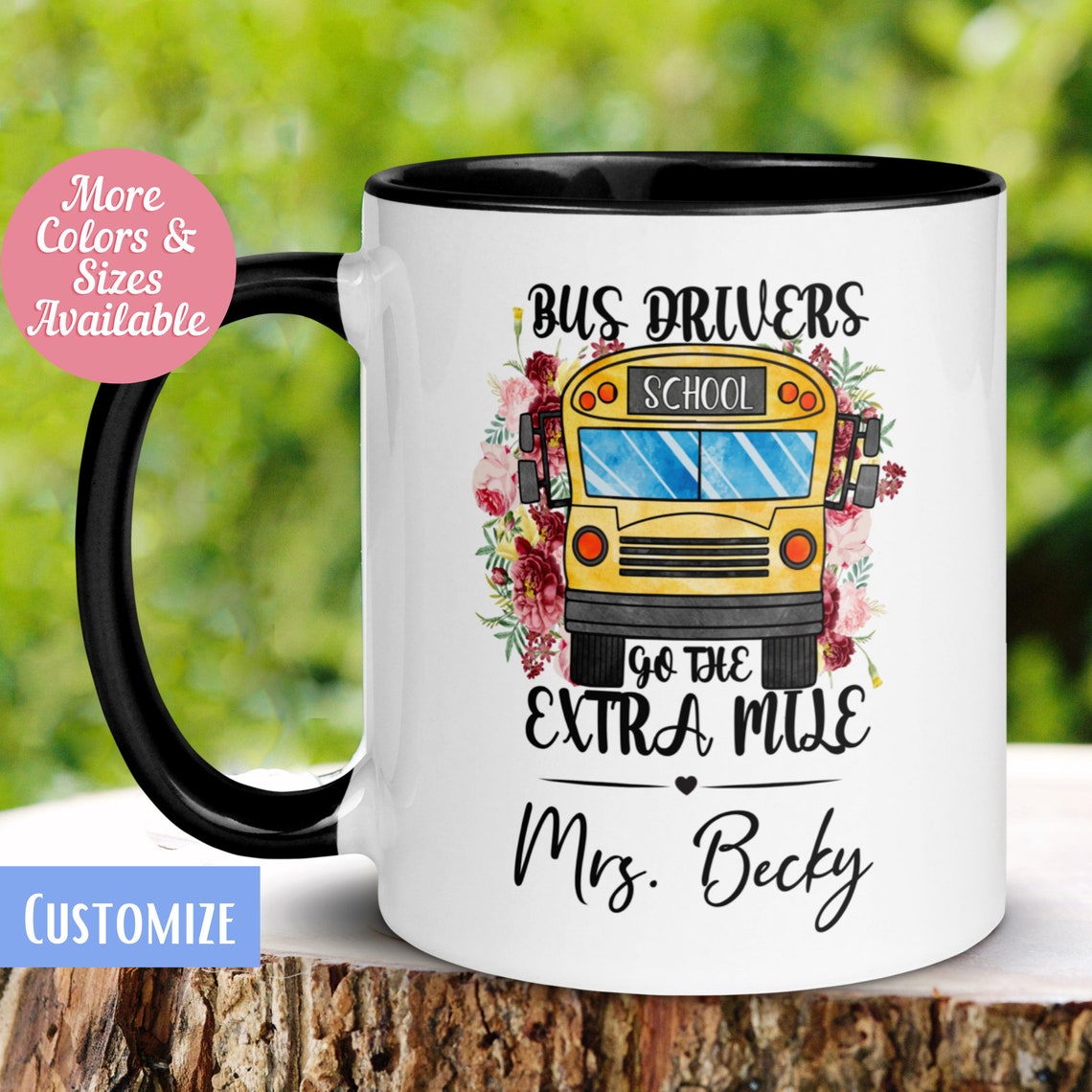 Bus Driver Mug Bus Drivers Go the Extra Mile School Bus - Etsy
