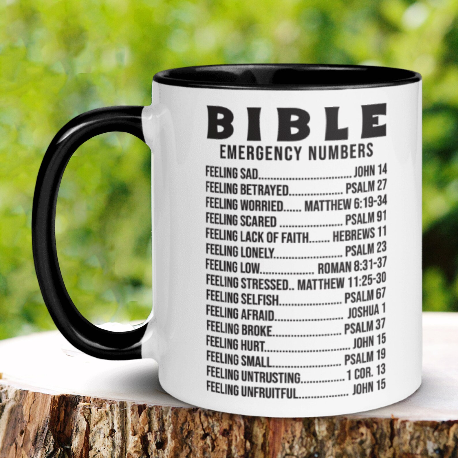 Bible Emergency Numbers Mug, Bible Mug, Christian Gifts, Christian Mugs ...