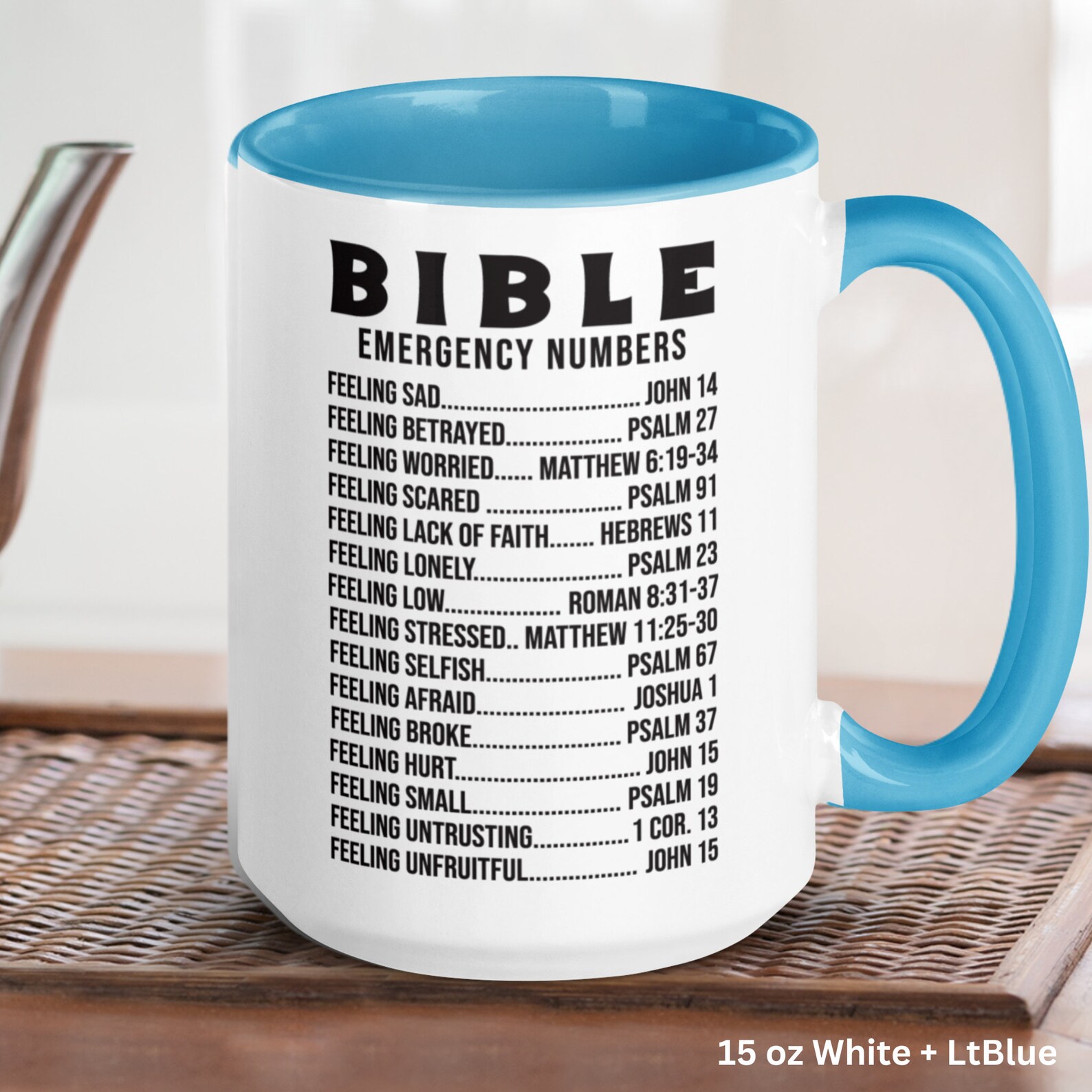 Bible Emergency Numbers Mug, Bible Mug, Christian Gifts, Christian Mugs ...