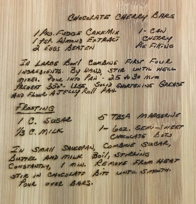 Family Recipe Engraved Cutting Board - Etsy