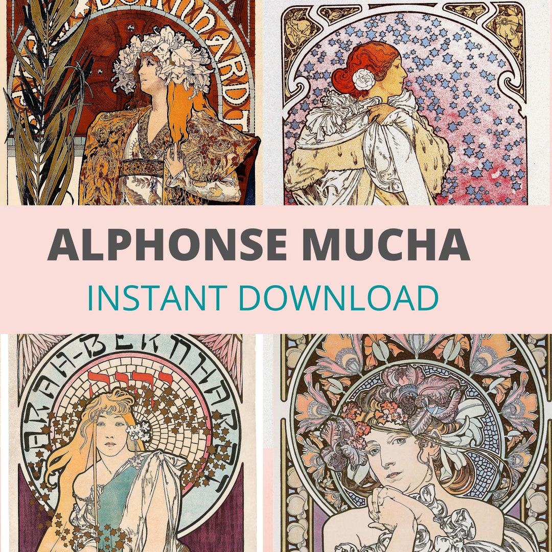 Alphonse Mucha Digital Art, Mucha Advertising Poster, Art Nouveau Digi ...