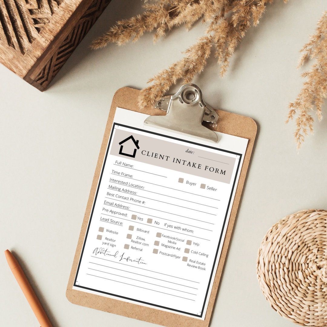 Client Intake Form, Instant Download, Fully Customizable Form, Lead ...