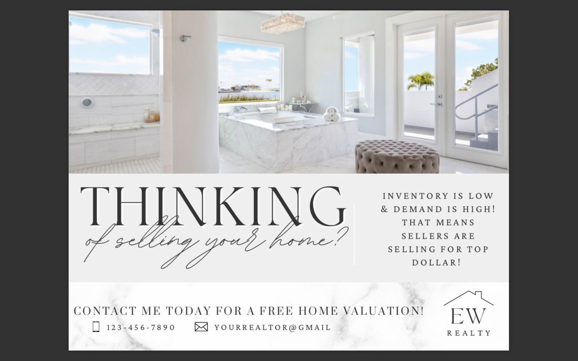 Thinking of Selling Your Home Postcard, Selling Postcard, Realtor ...