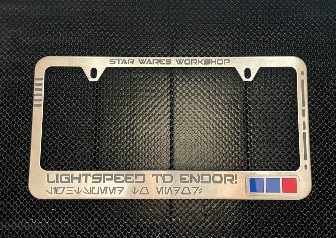 Star Wars Custom Stainless Steel License Plate Frame - Etsy
