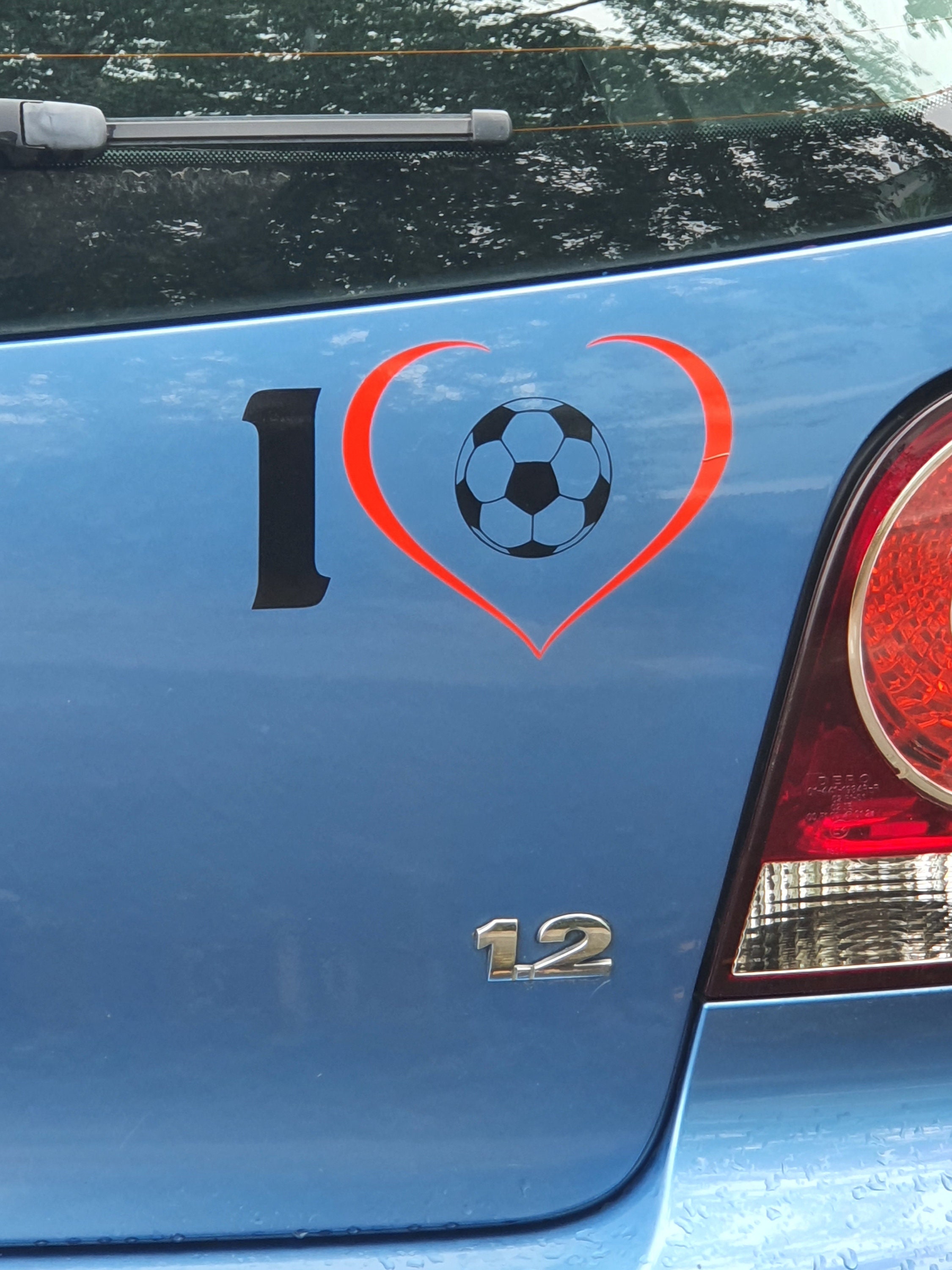 Car Sticker i Love Football Vinyl Stickers Car - Etsy UK