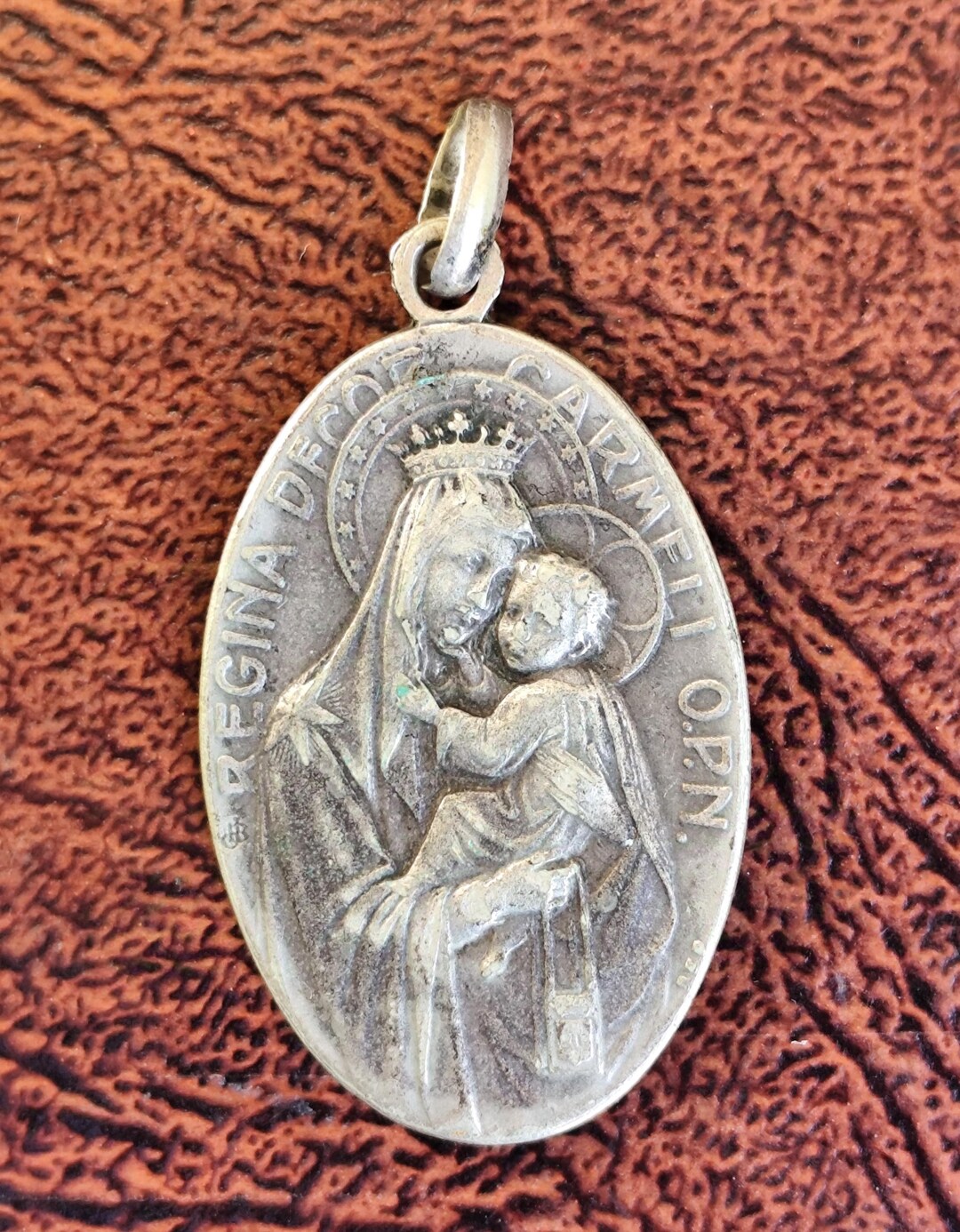 Regina Decor Carmeli. Holy Virgin Mary. Christ Sacred Heart. Antique ...