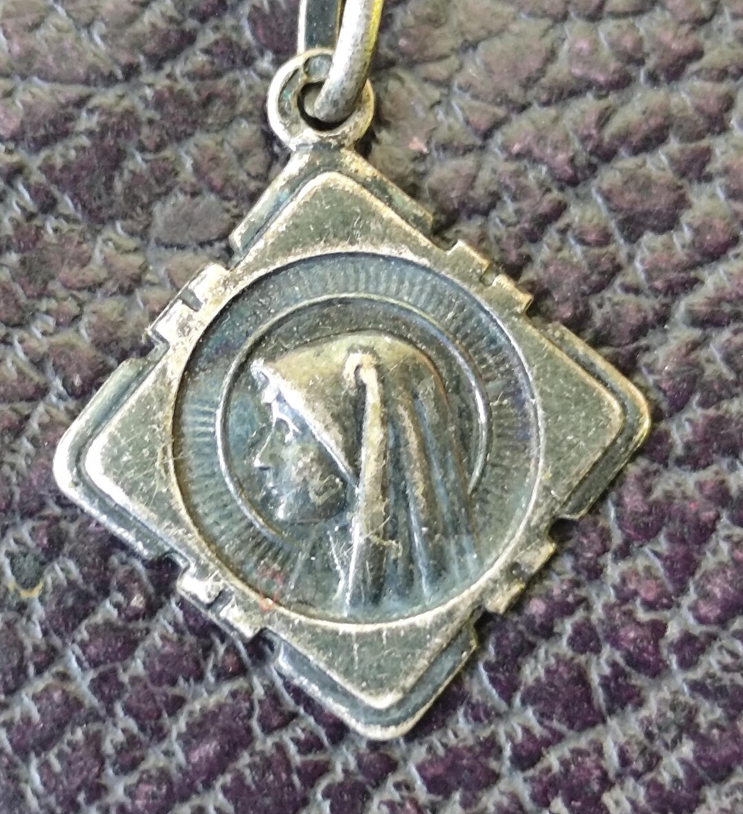 Rare Silver Virgin Mary Medal - Etsy