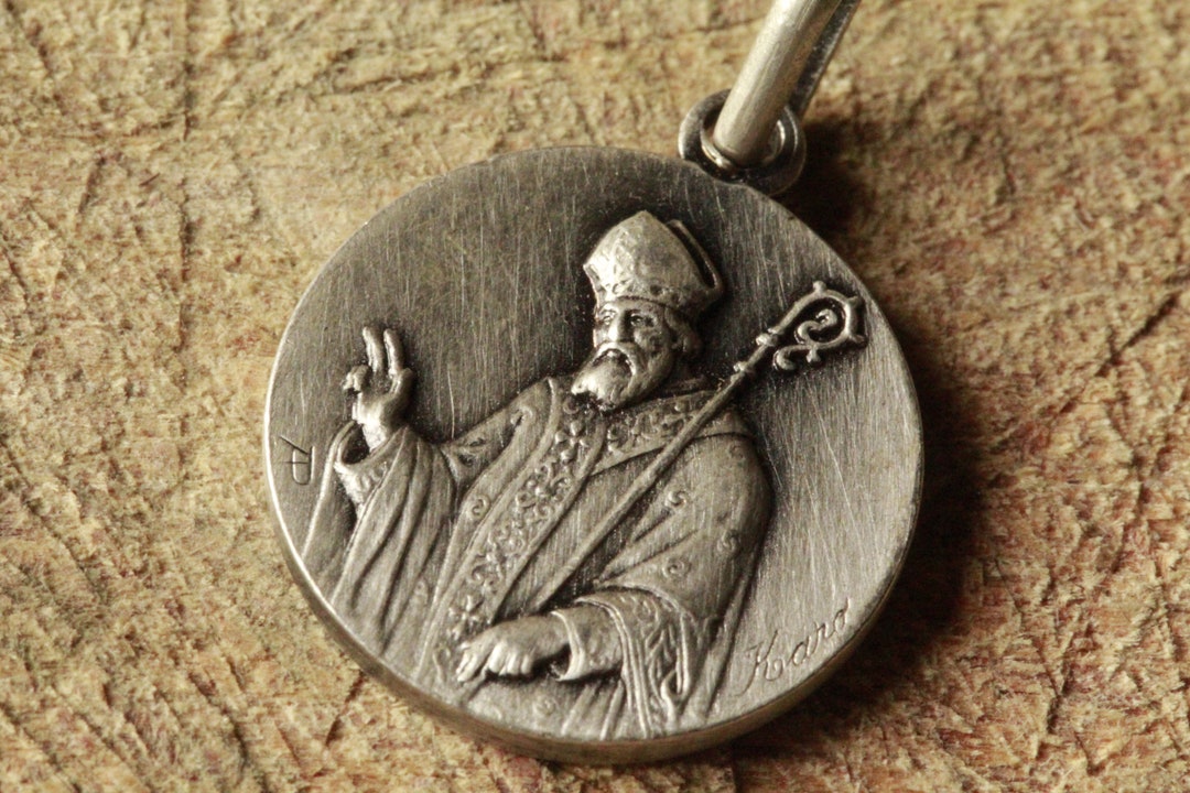 Rare Saint Ortaire Medal by Karo - Etsy