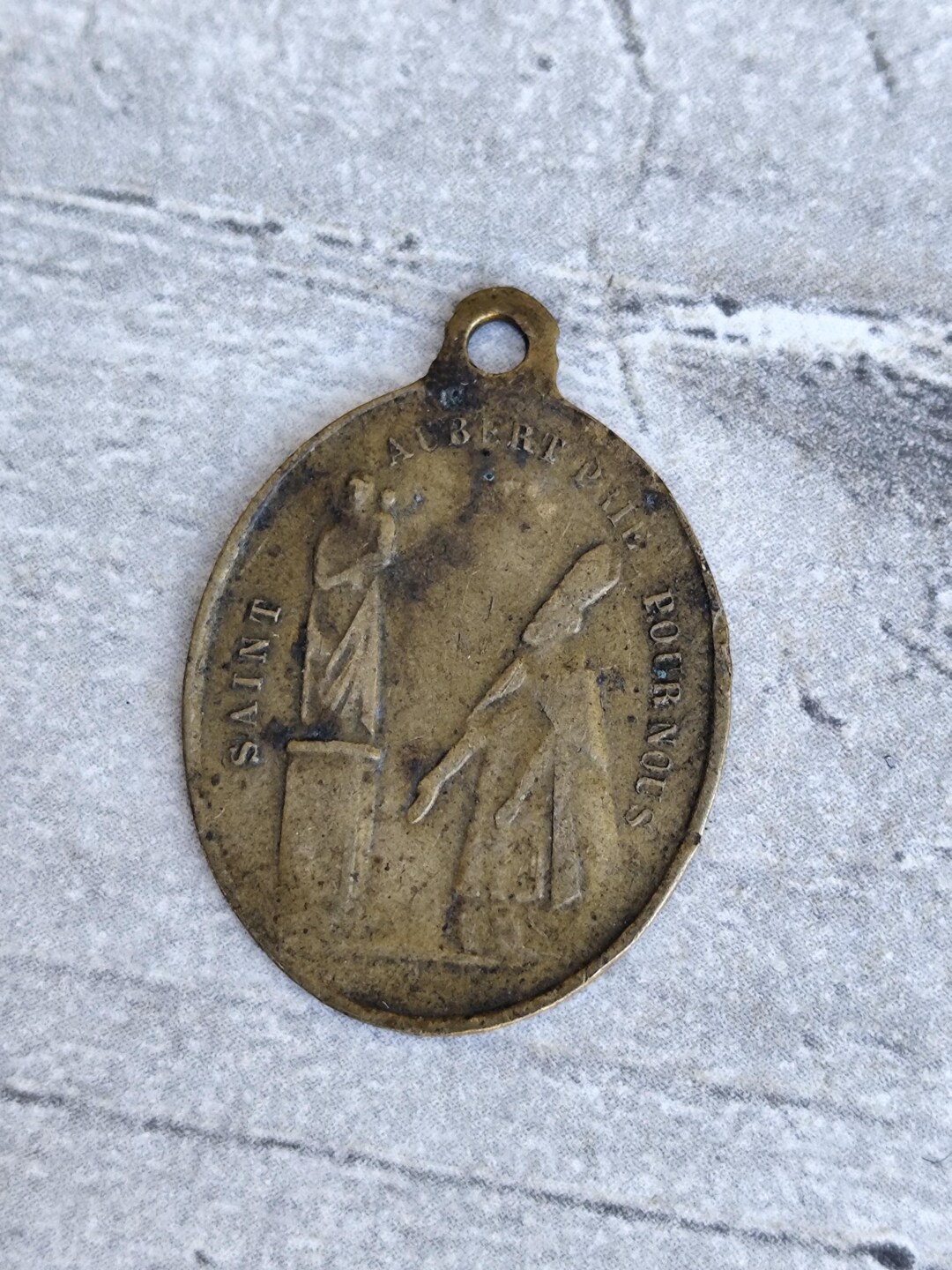 Rare Religious Medal of the Holy Trinity, "have Mercy on Us," and Saint ...