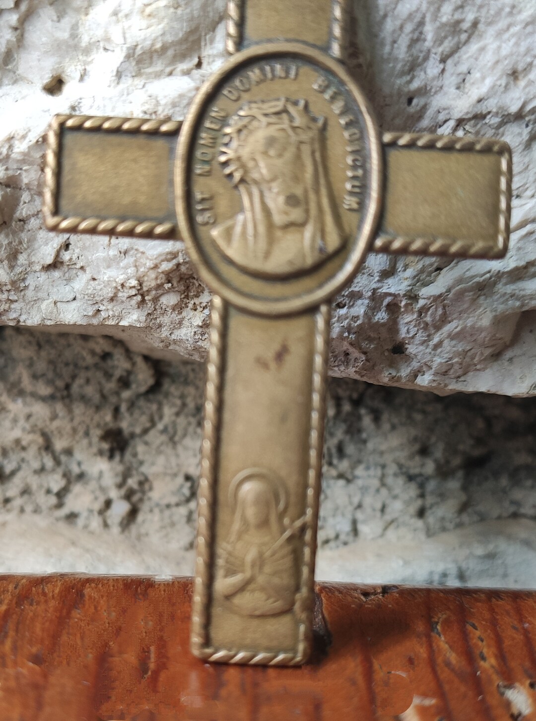 Rare Antique Pectoral Cross of Sister Sit Nomen Domini Benedictum ...