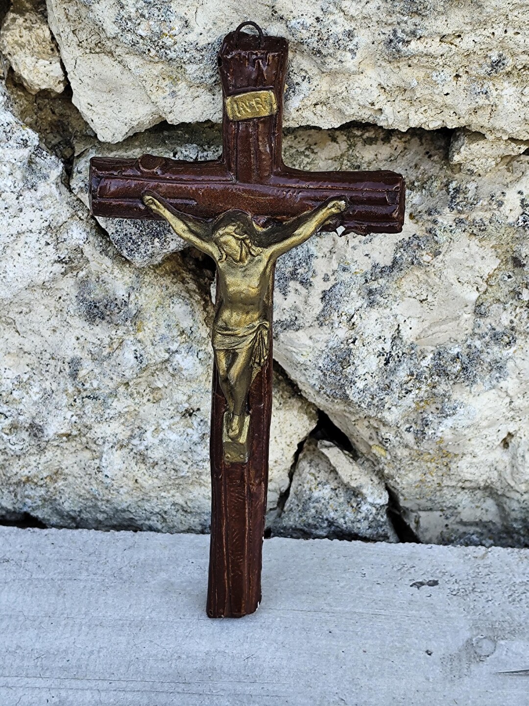 Large Plaster Crucifix - Etsy