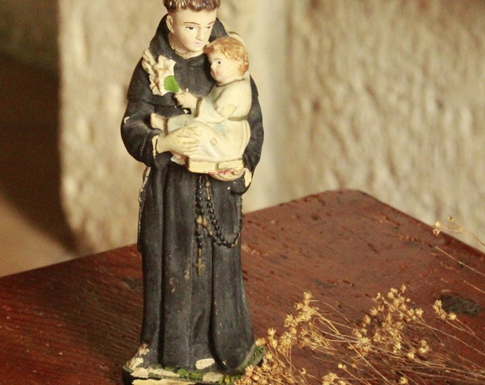 Rare Plaster Saint Anthony Padua Statue - Etsy
