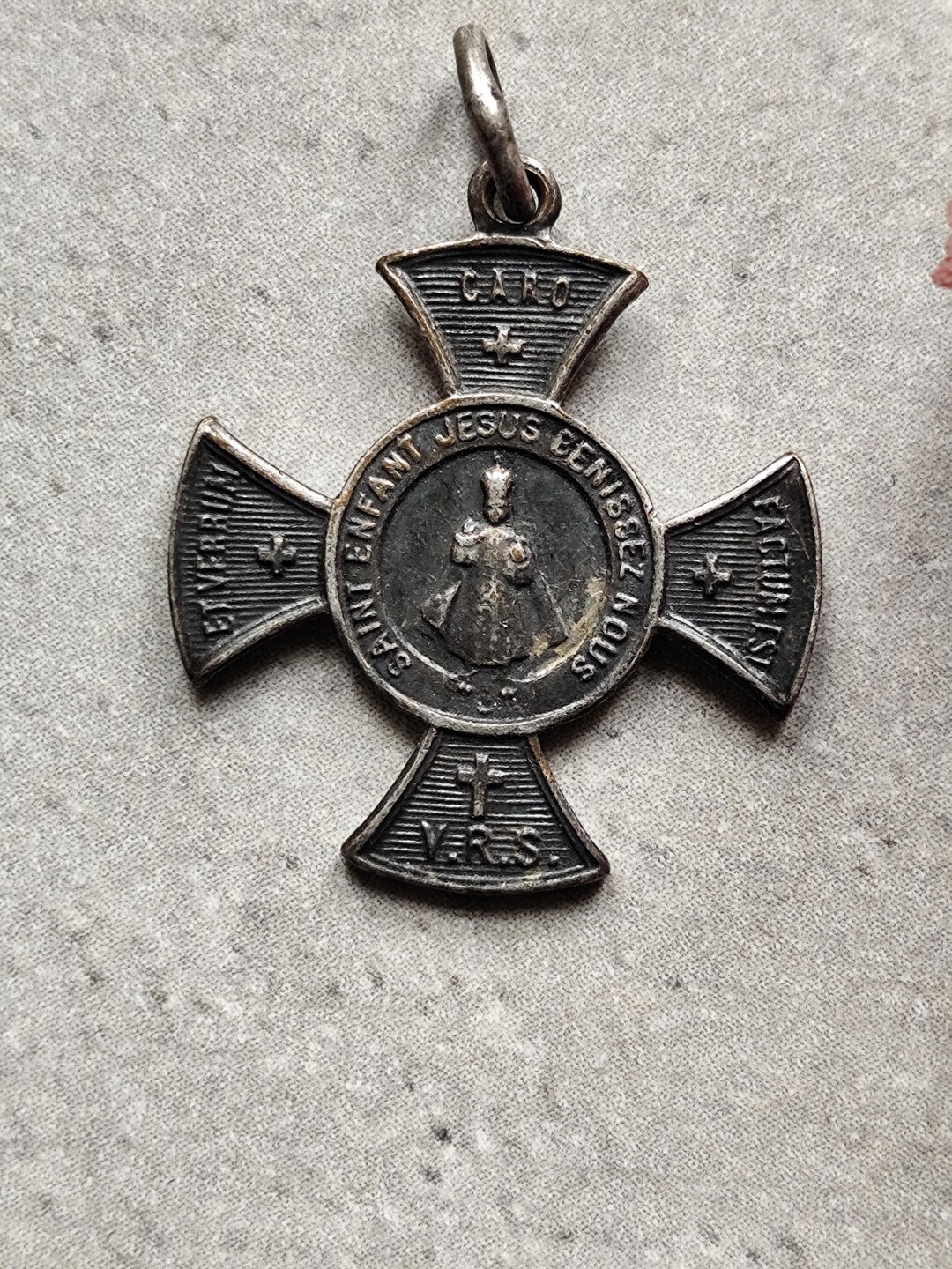Antique Prague Jesus Cross Medal - Etsy