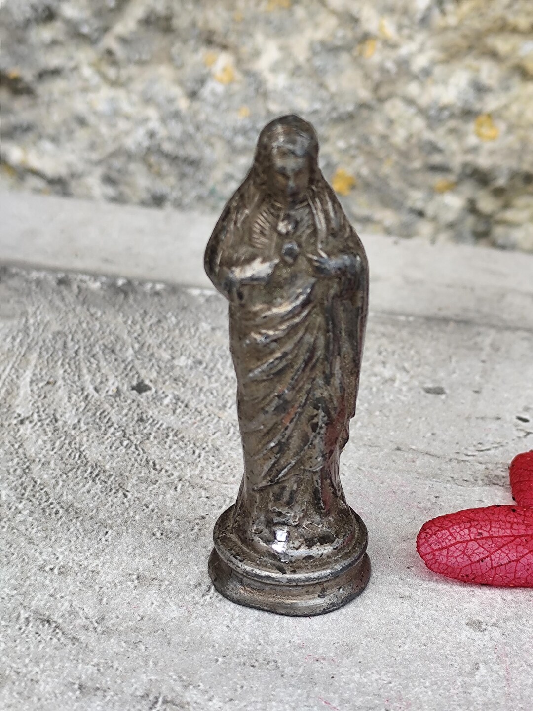 Antique Metal Statue of Jesus Christ - Etsy