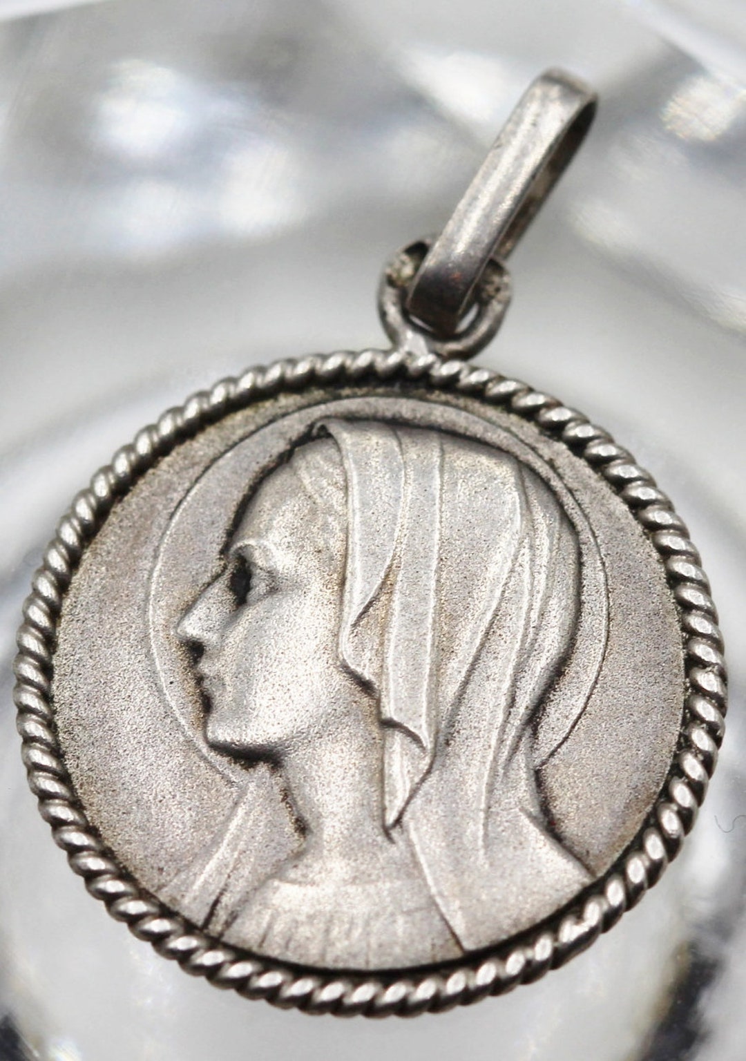 Virgin Mary Silver Medal - Etsy