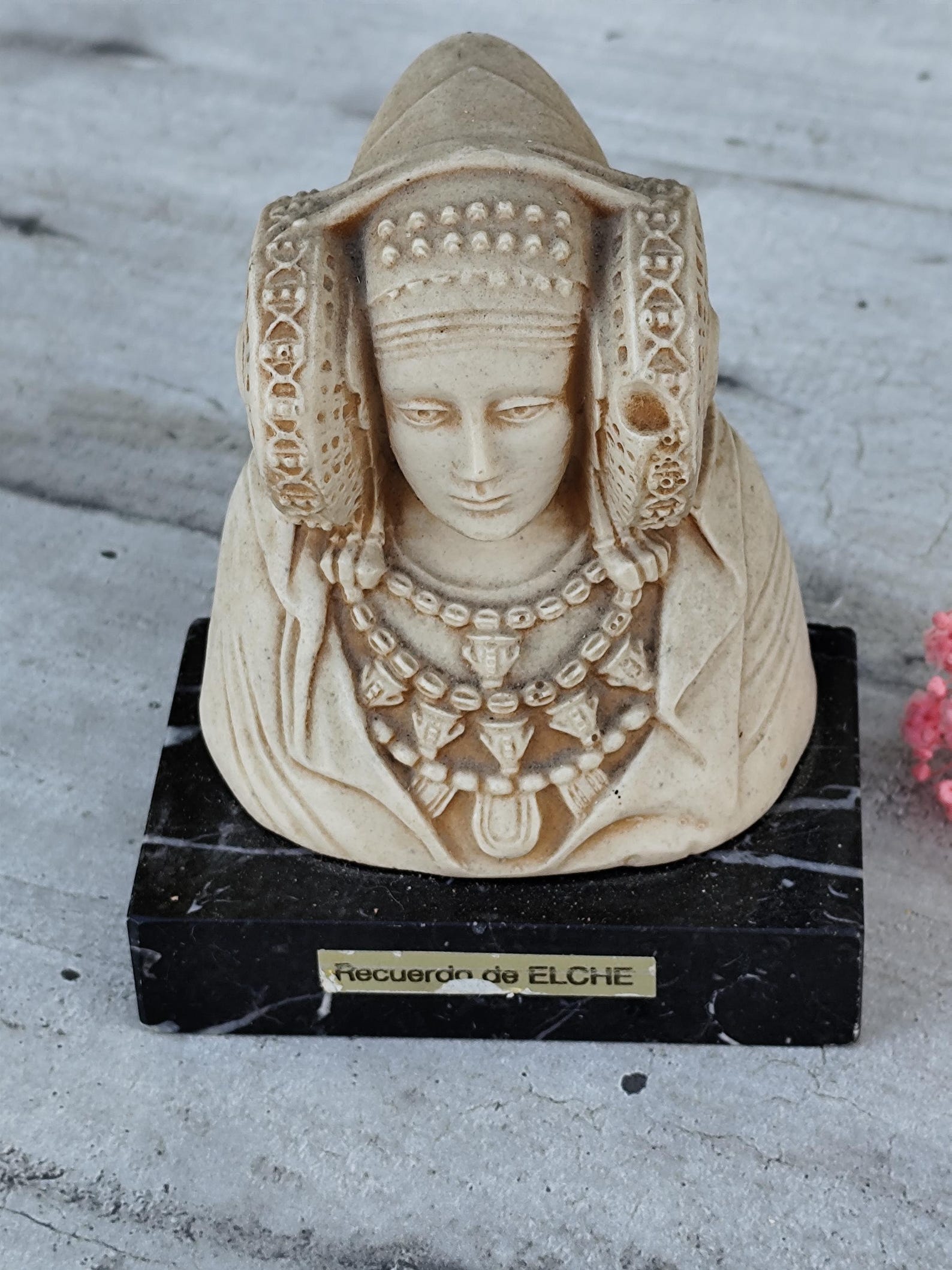 Rare Statue of Our Lady of Elche on Marble - Etsy