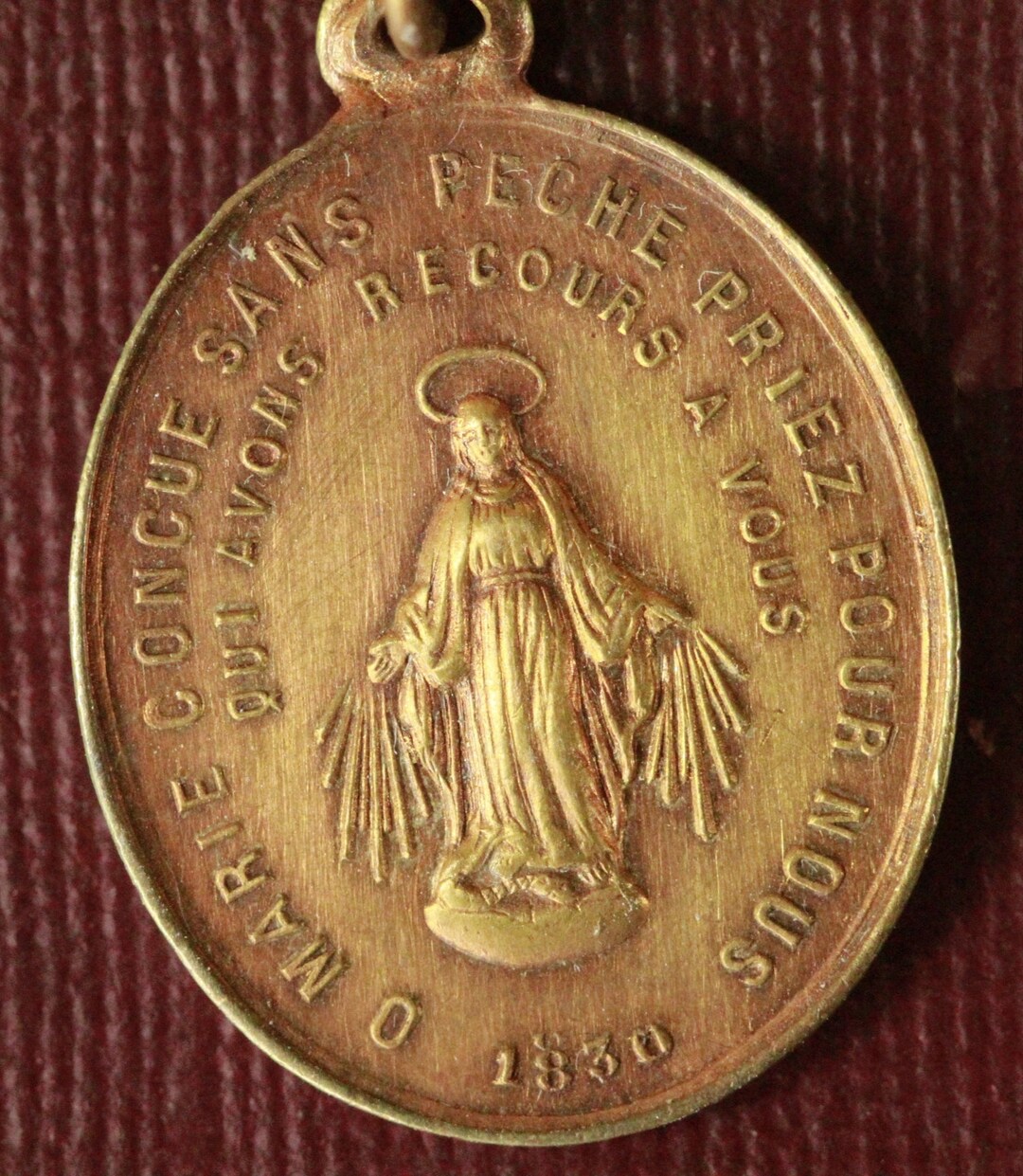 Rare Antique Religious Medal of the Miraculous Virgin Mary 1830 O Maroe ...
