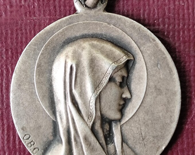 Rare Silver Virgin Mary Medal - Etsy