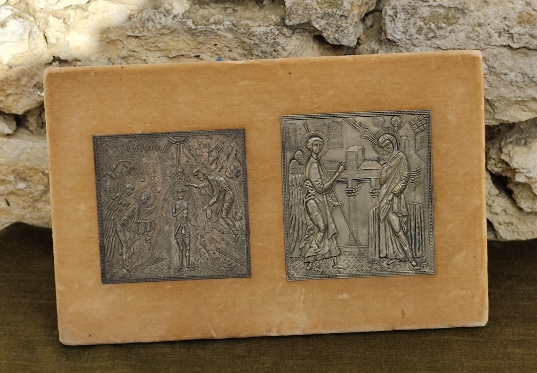 Rare Orthodox Icon in Embossed Metal Depicting Religious Scenes - Etsy