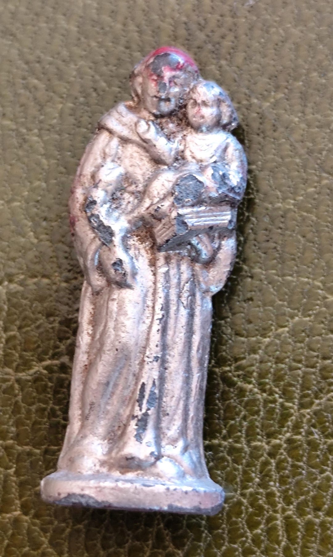 Antique Statuette of Saint Anthony of Padua Pocket Shrine - Etsy