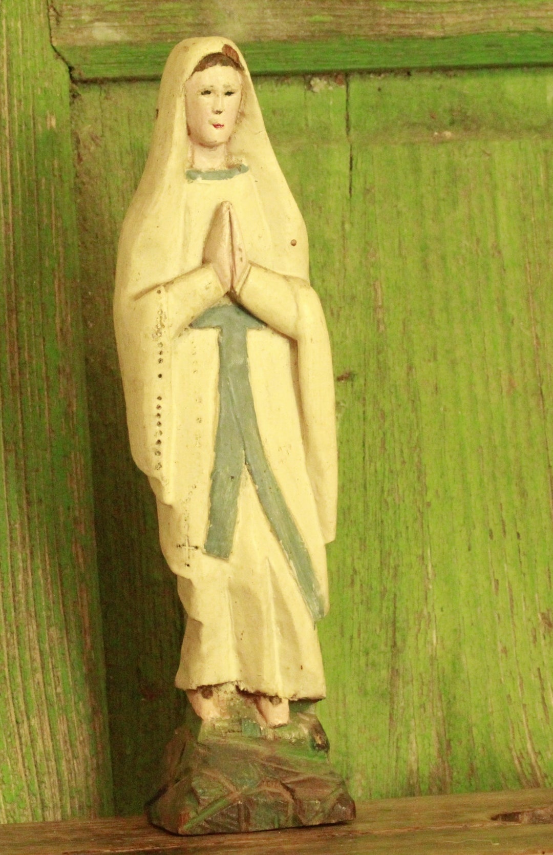 Rare Virgin Mary Statue Etsy