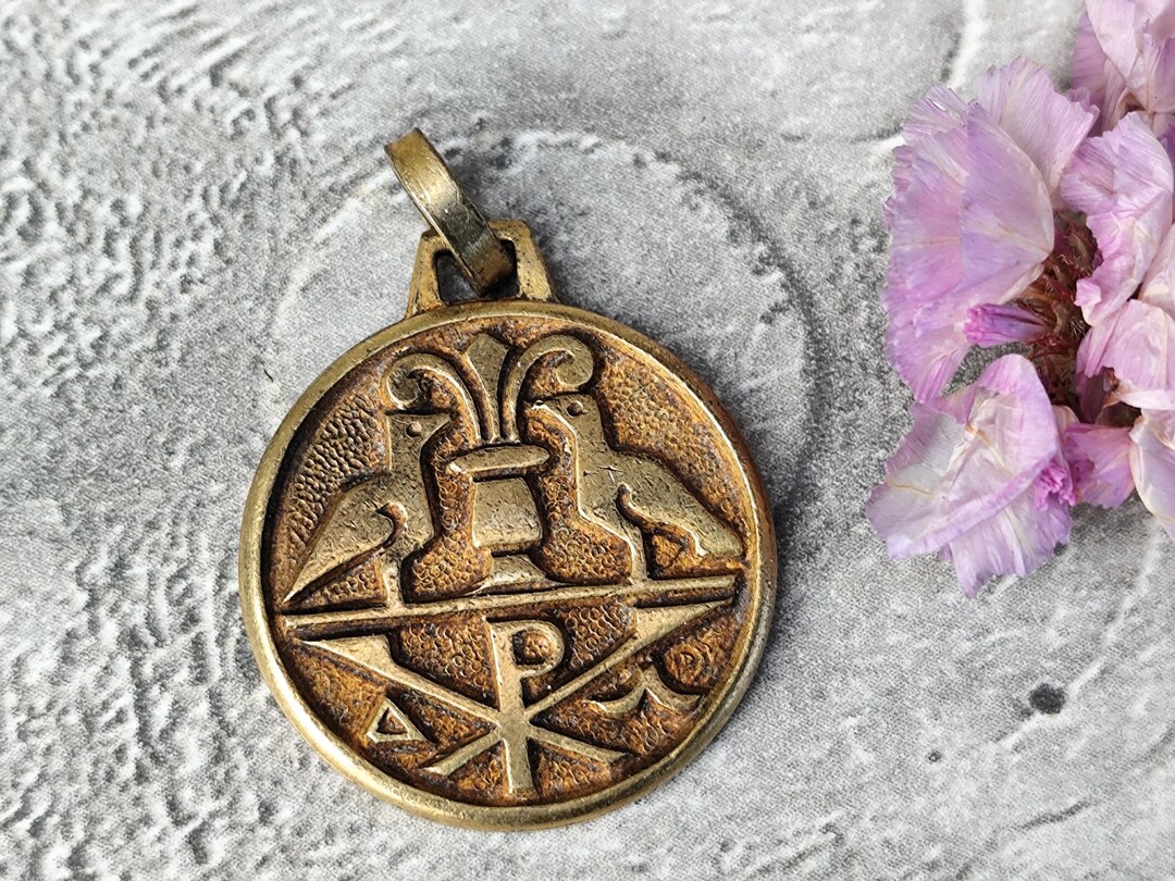 Peace, Baptism Eucharist, Gilded Metal Art Deco Medal, Py Fernand PY ...