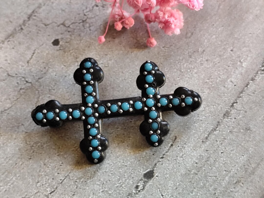 Rare Antique Lorraine Cross Bakelite Badge/brooch - Etsy