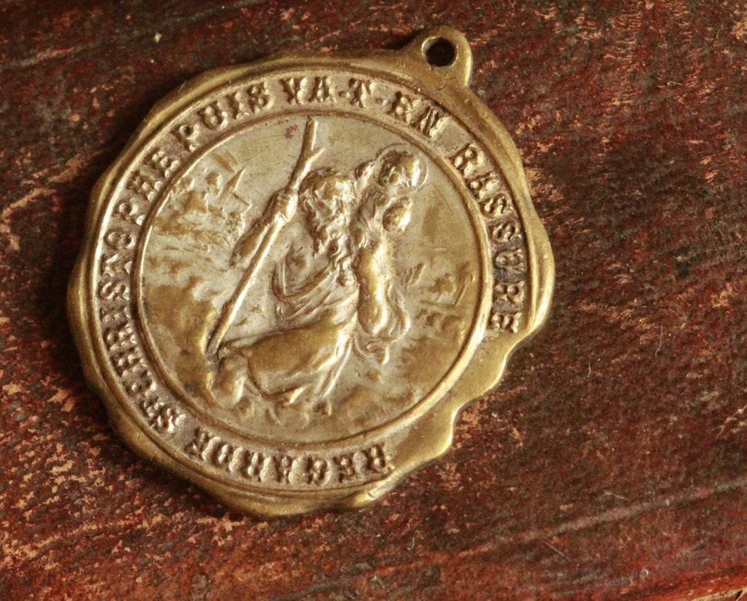 Rare Saint Christopher Medal - Etsy