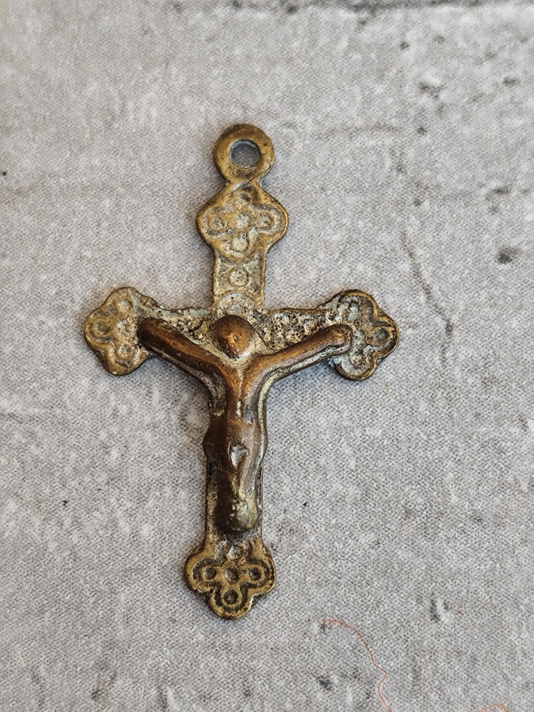 Antique Religious Cross Crucifix Brass Mission Souvenir - Etsy