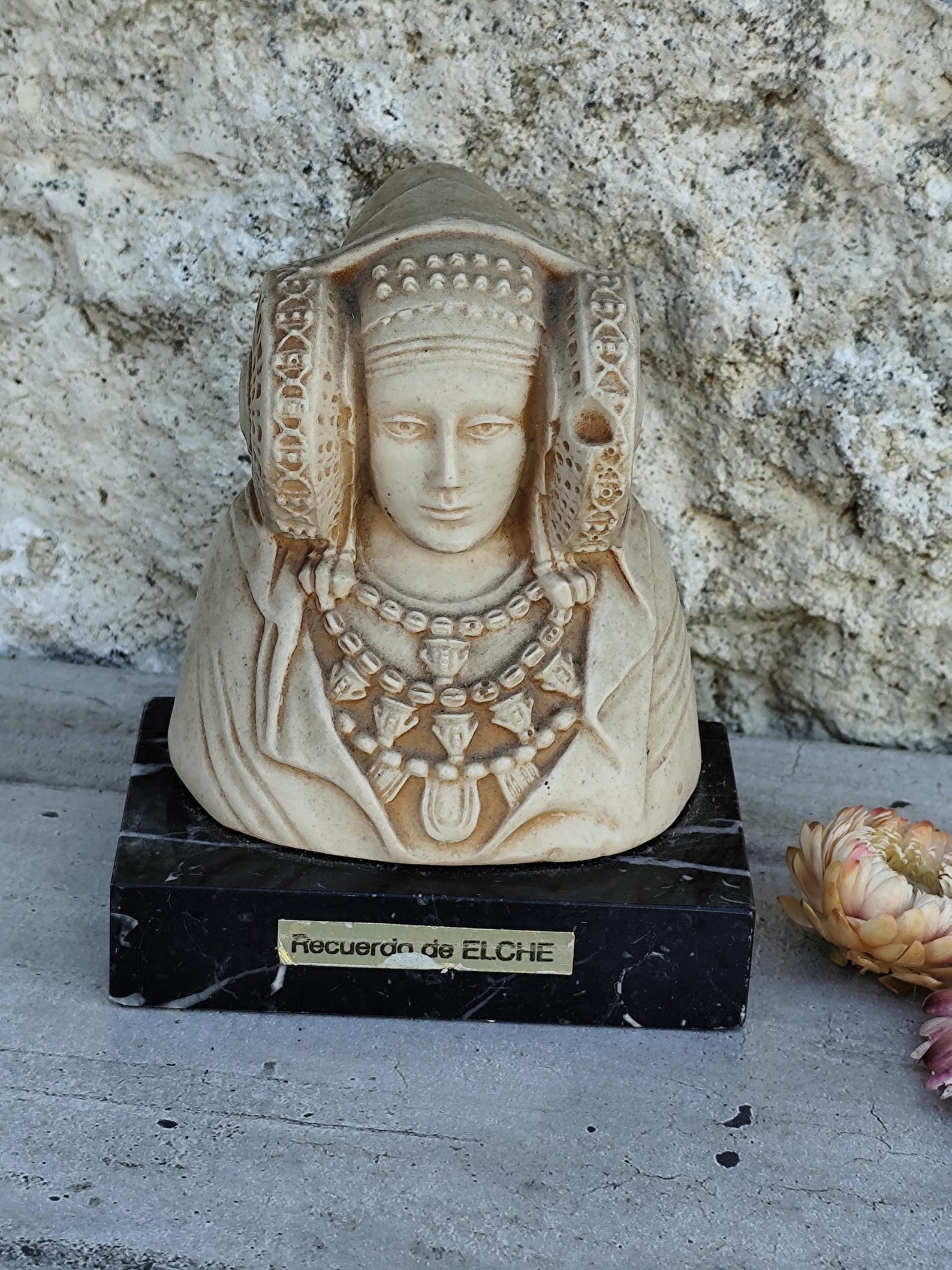 Rare Statue of Our Lady of Elche on Marble - Etsy