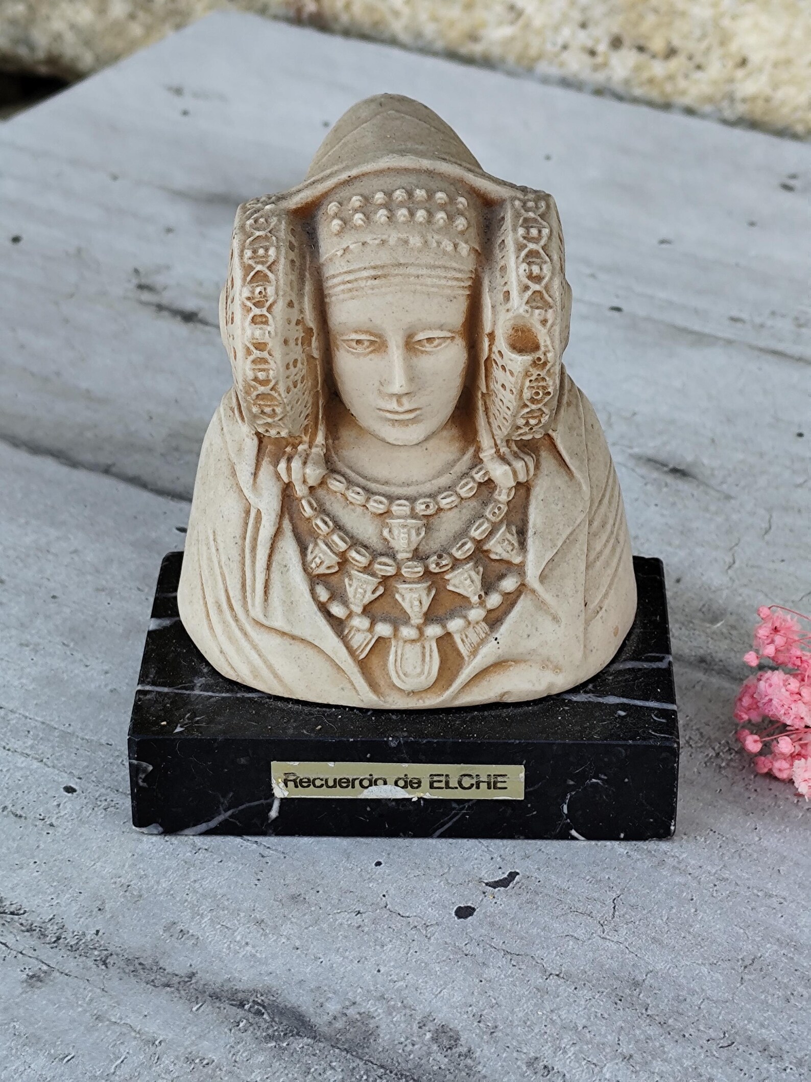 Rare Statue of Our Lady of Elche on Marble - Etsy