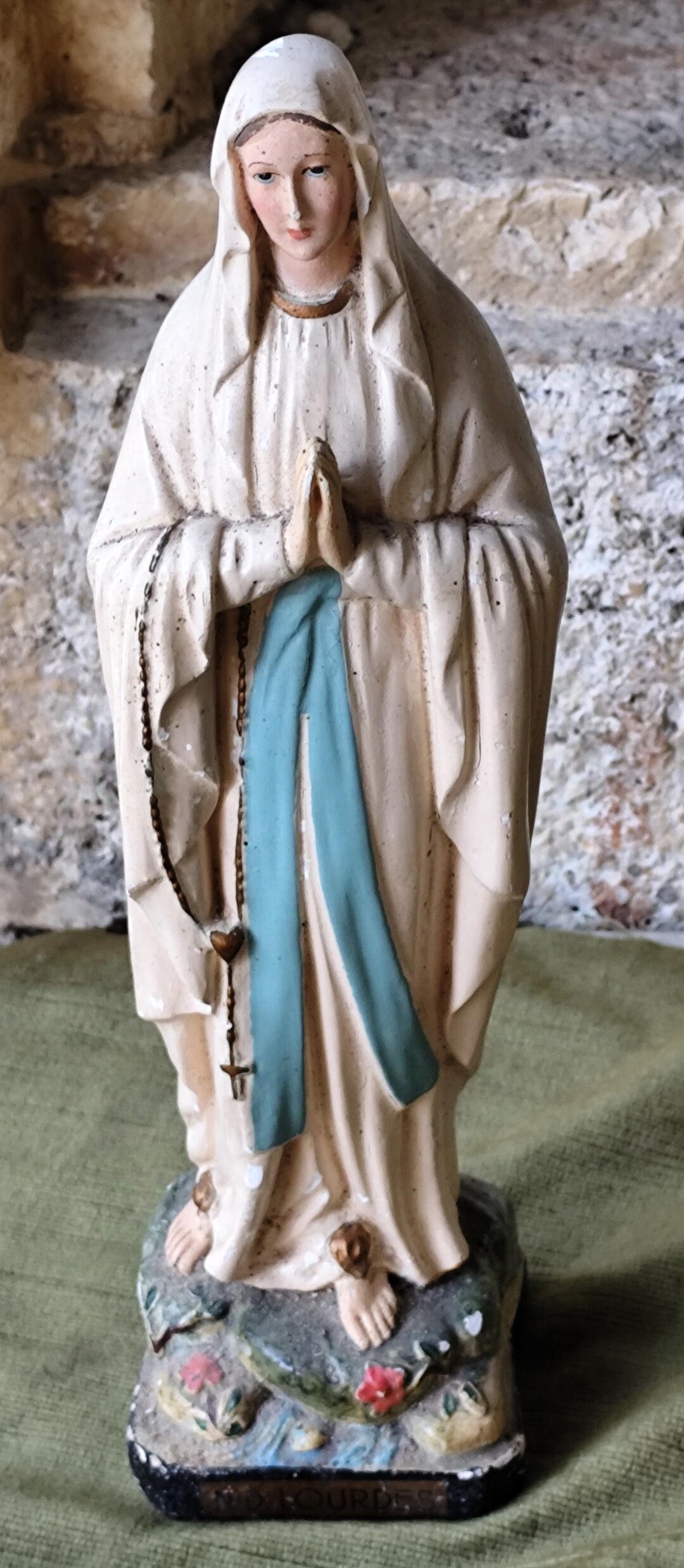 Rare Large Plaster Virgin Mary Statue - Etsy