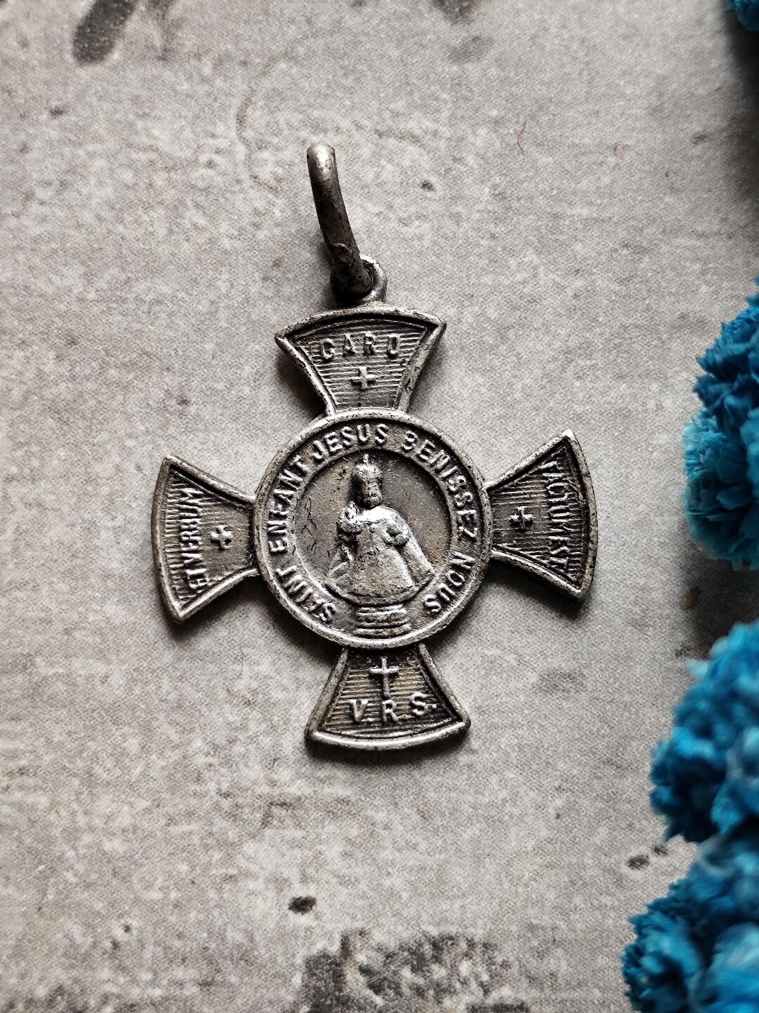 Old Jesus of Prague Cross Medal - Etsy