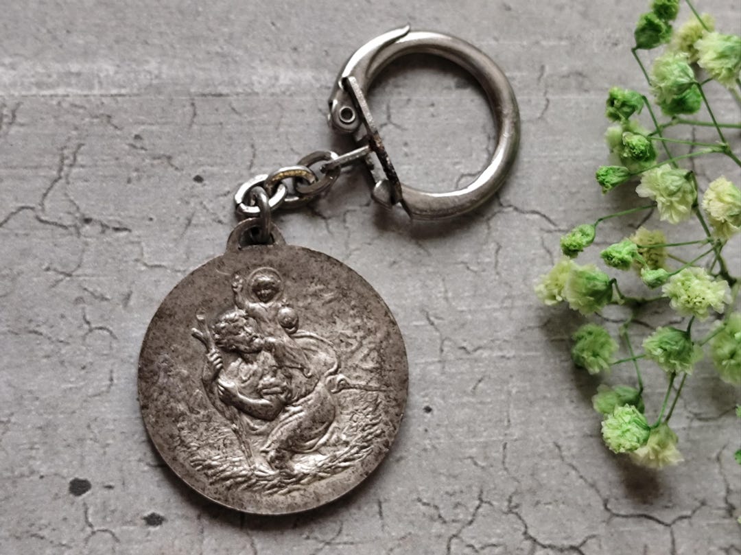 Saint Christopher Keychain - Etsy