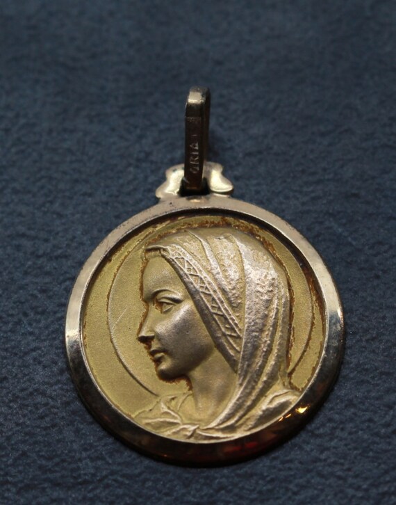 Rare Gold Plated Virgin Mary Medal | Etsy