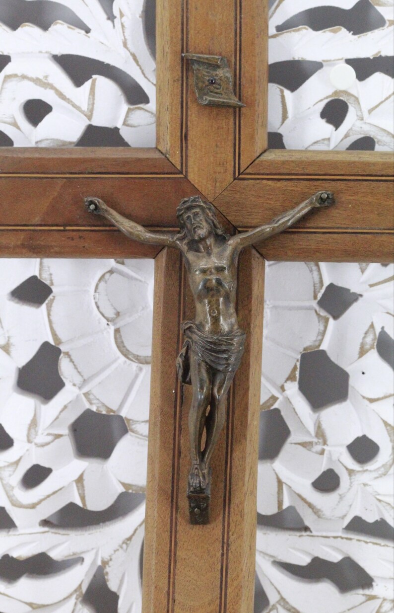 Vintage Large Wooden Crucifix - Etsy