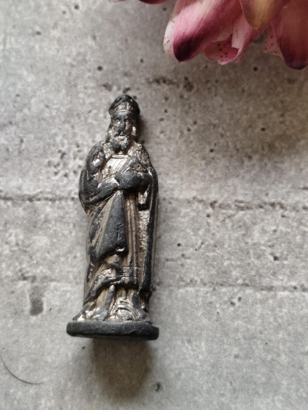 Antique Statuette of Saint Ghislain Pocket Shrine - Etsy