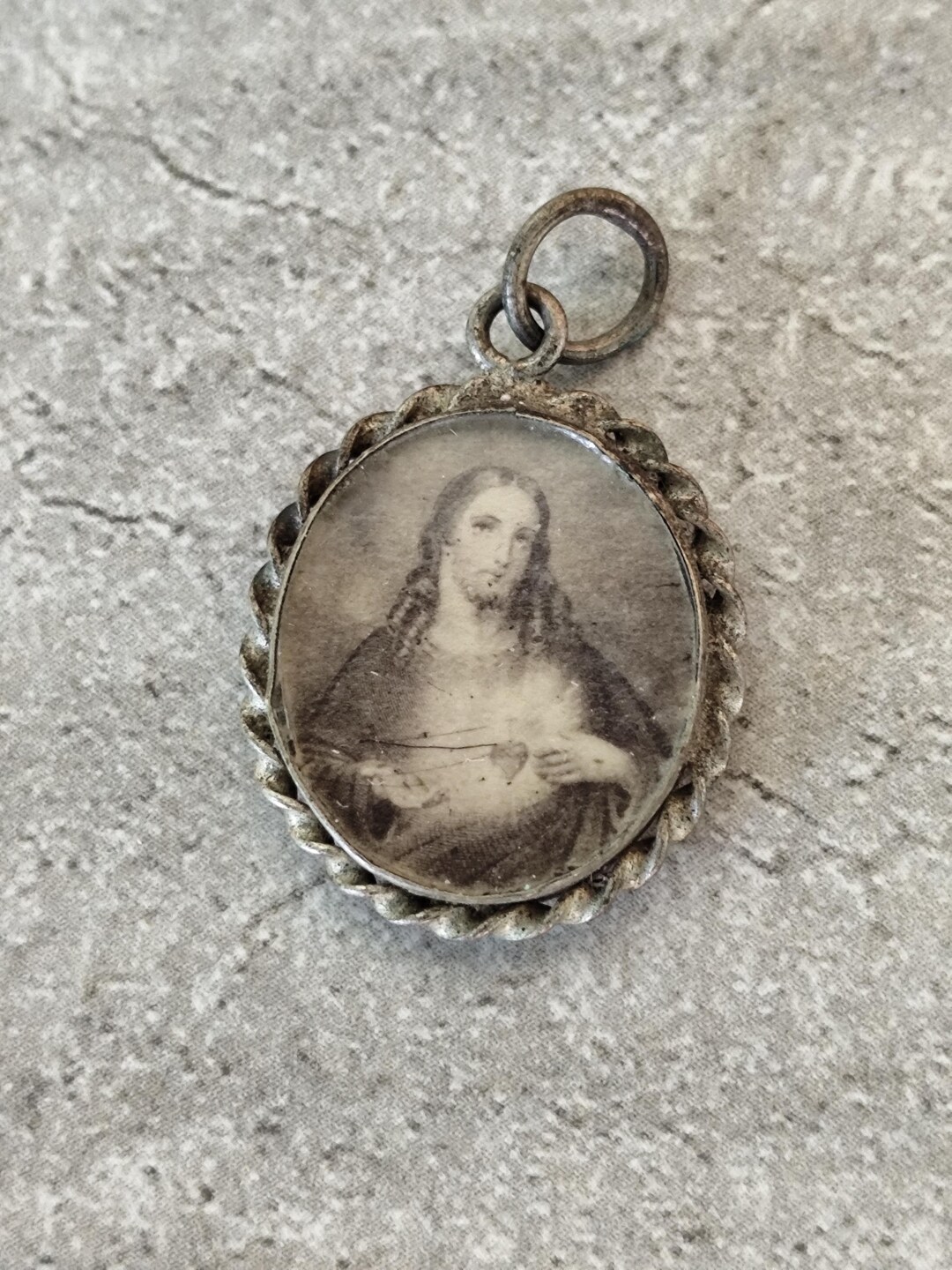 Rare Photo Jesus Christ Medal - Etsy