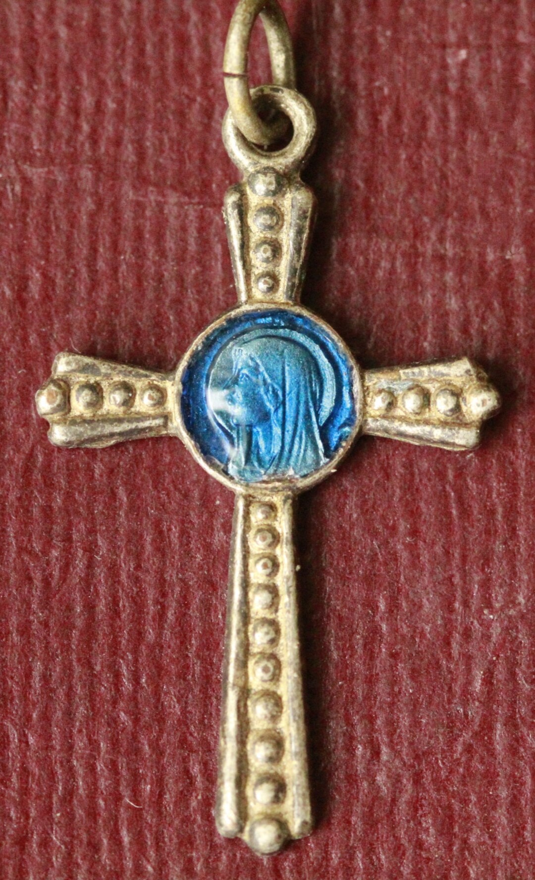 Enamel Virgin Mary Cross - Etsy