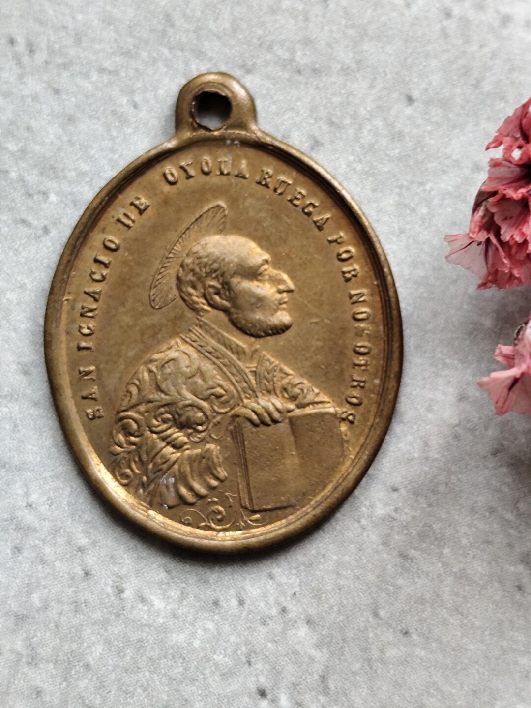 Ignatius of Loyola, Ancient Religious Medal, Saint Ignatius Loyola ...