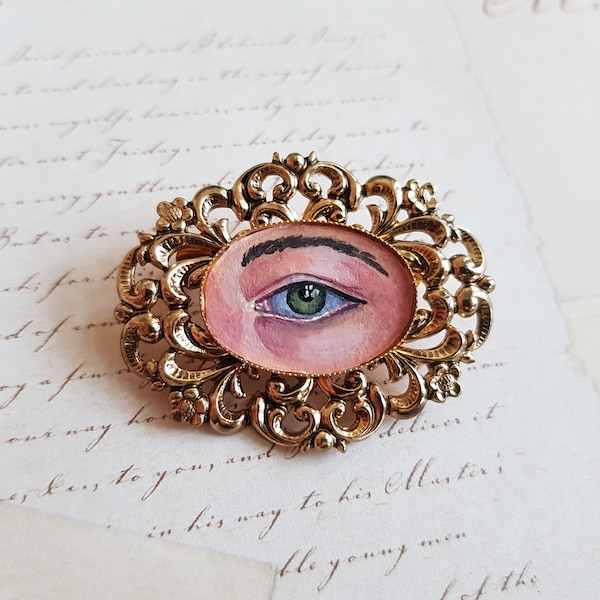 Hand Painted Brooch - Etsy