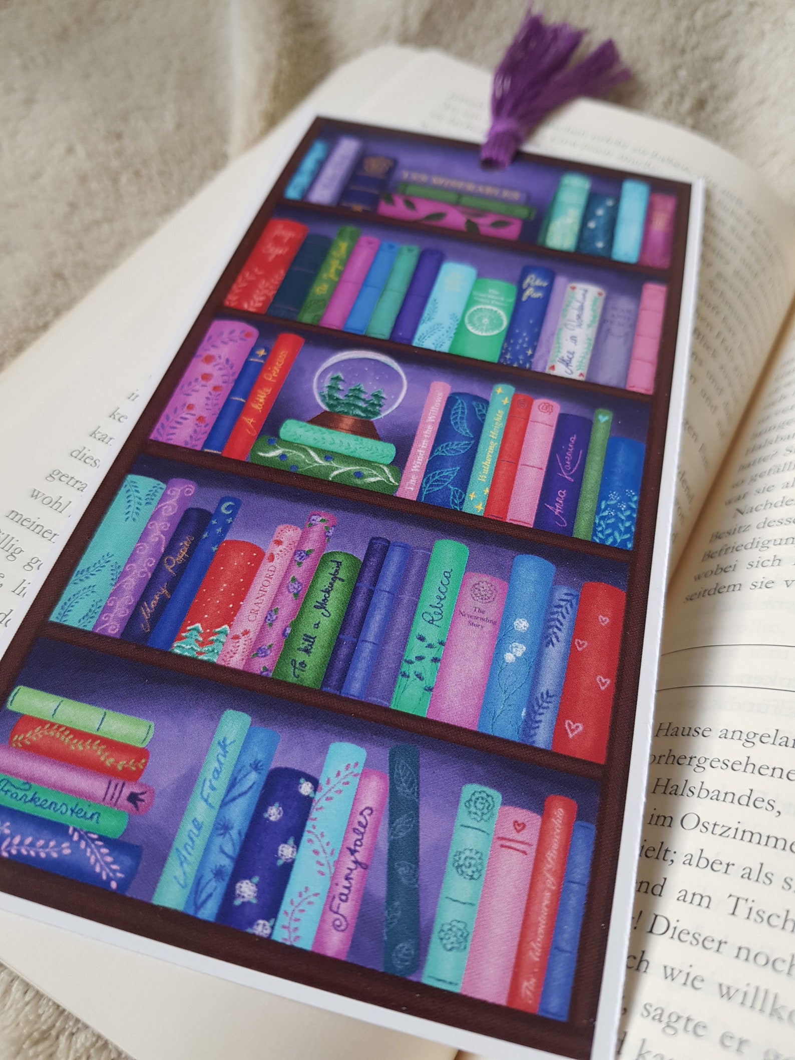 Bookmark Bookcase Classic With Tassel - Etsy UK