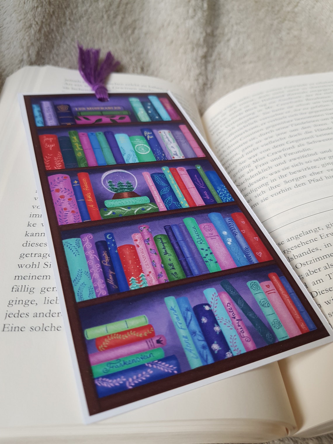 Bookmark bookcase classic with tassel | Etsy