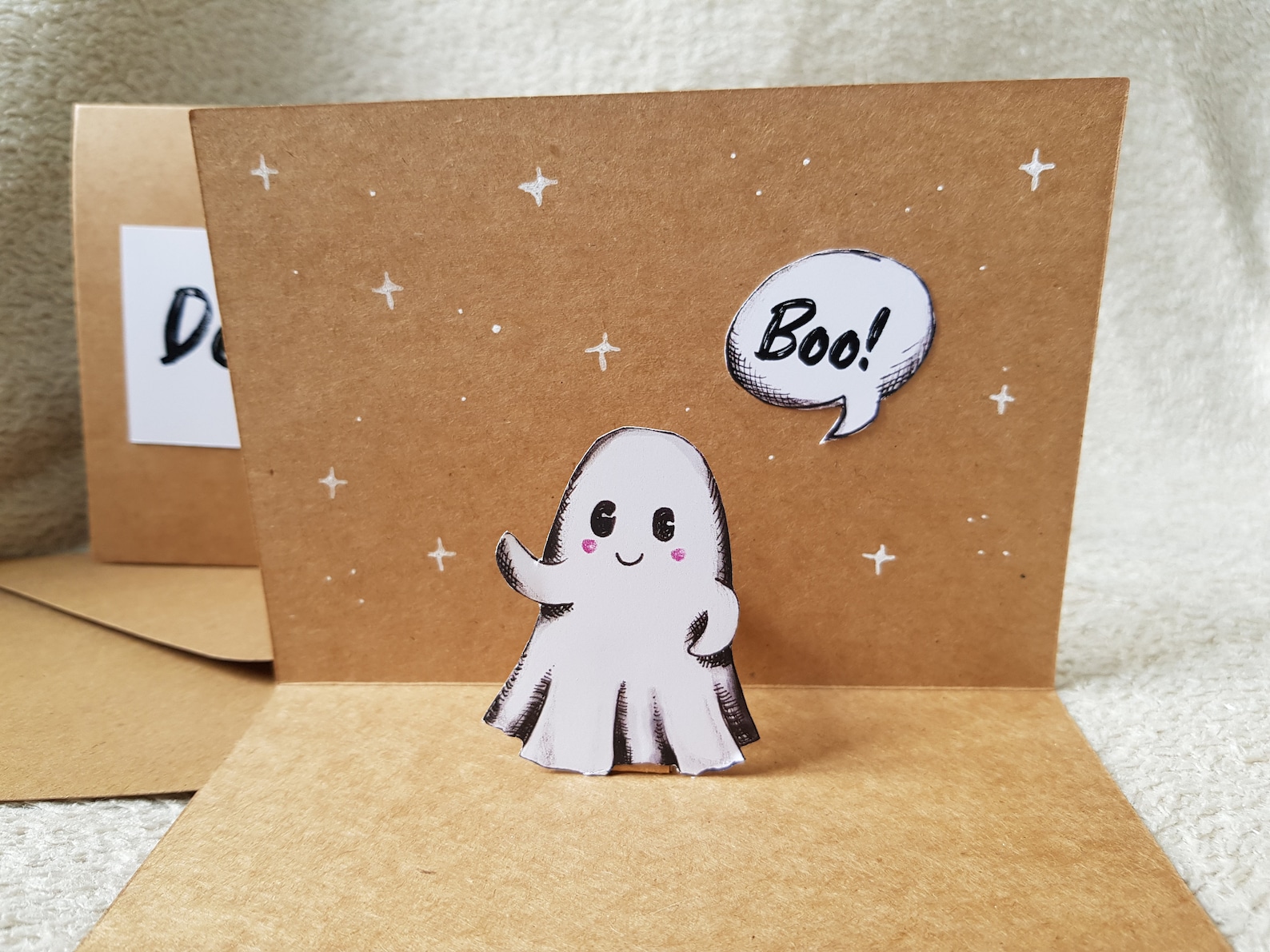 Halloween Pop up Folding Card Ghost With Envelope - Etsy UK